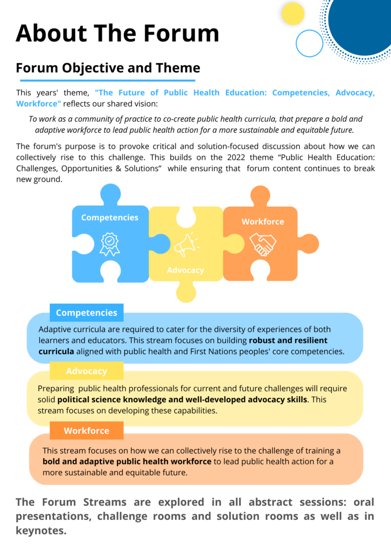 Forum Program • Council of Academic Public Health Institutions Australasia